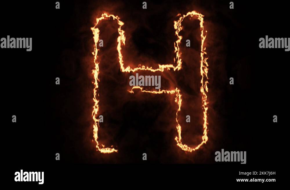 Realistic Fire Text Create flame animation background Stock Video ...