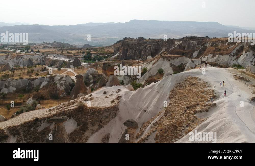 Cappadocia Turkish strange eroded sandstone valley volcanic rock pillar ...