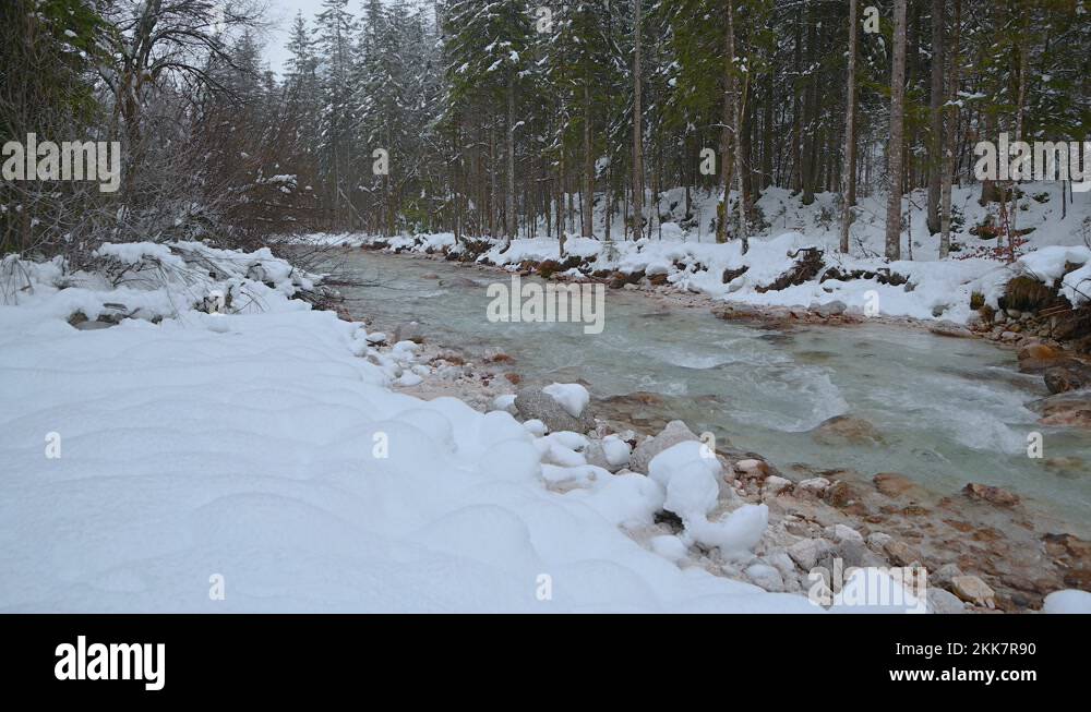 Pristine Alpine river flowing downstream in Slovenia Stock Video ...