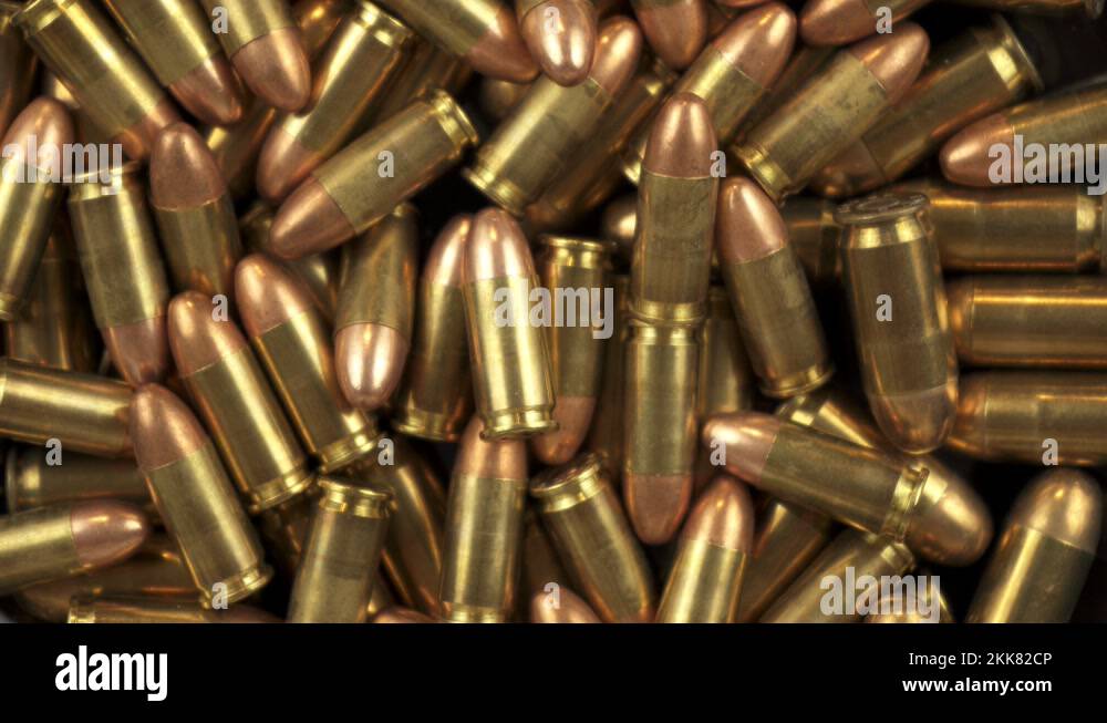 A stockpile of bullets and ammunition rotating Stock Video Footage - Alamy