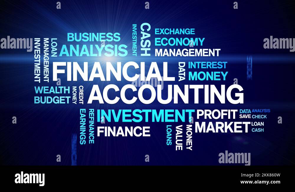 4k Financial Accounting Animated Tag Word Cloud,Text Animation seamless ...