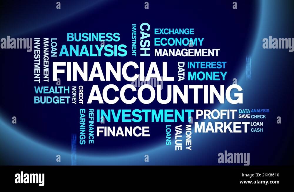 4k Financial Accounting Animated Tag Word Cloud,Text Animation seamless ...