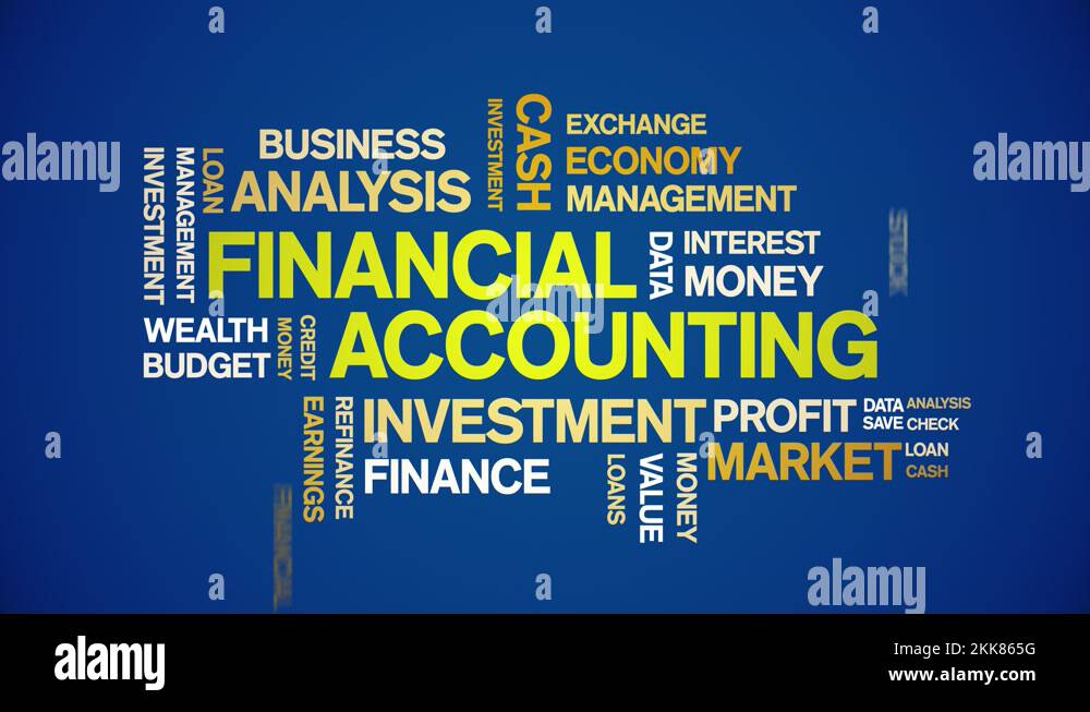 4k Financial Accounting Animated Tag Word Cloud,Text Animation seamless ...