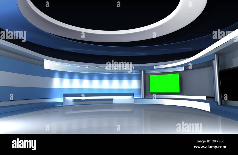 TV studio. Light blue background. Loop animation Stock Video Footage ...