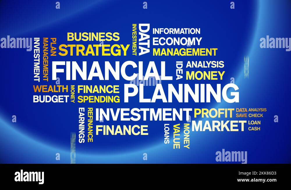 4k Financial Planning Animated Tag Word Cloud,Text Animation seamless ...