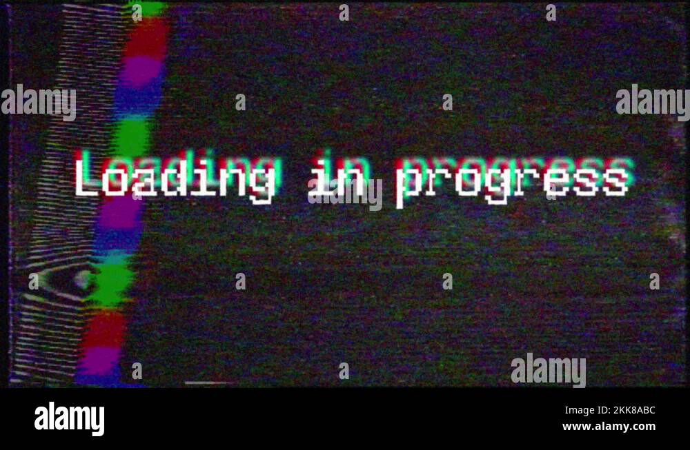 Loading and access complete with download progress bar. Retro tv pixel ...