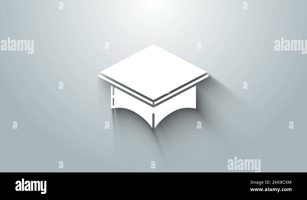 White graduation cap symbol on Stock Videos & Footage - HD and 4K Video ...