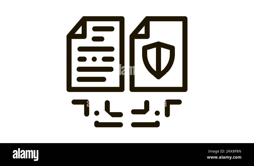 document safety Icon Animation Stock Video Footage - Alamy