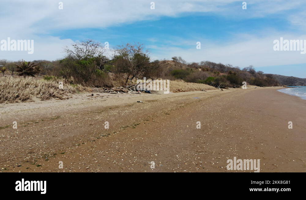 Drone footage of kiteboarding beach in Playa Copal in Costa Rica. Drone ...