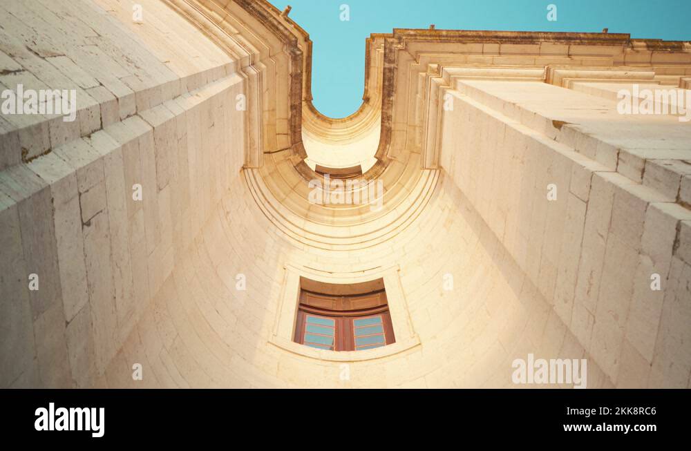 Lisbon ancient cathedral national pantheon facade detail windows at ...
