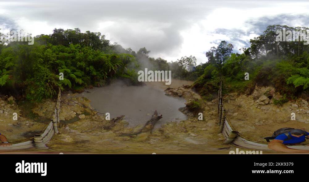 Mud volcanic lake Agco. Mindanao, Philippines. 360-Degree view Stock ...