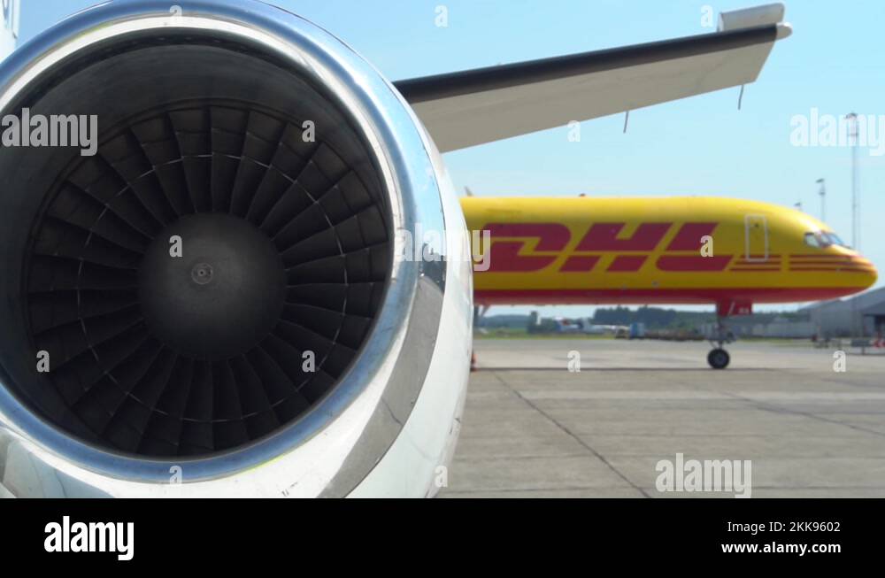 Jet engine on a small private jet. A Cessna Citation II with Pratt and ...