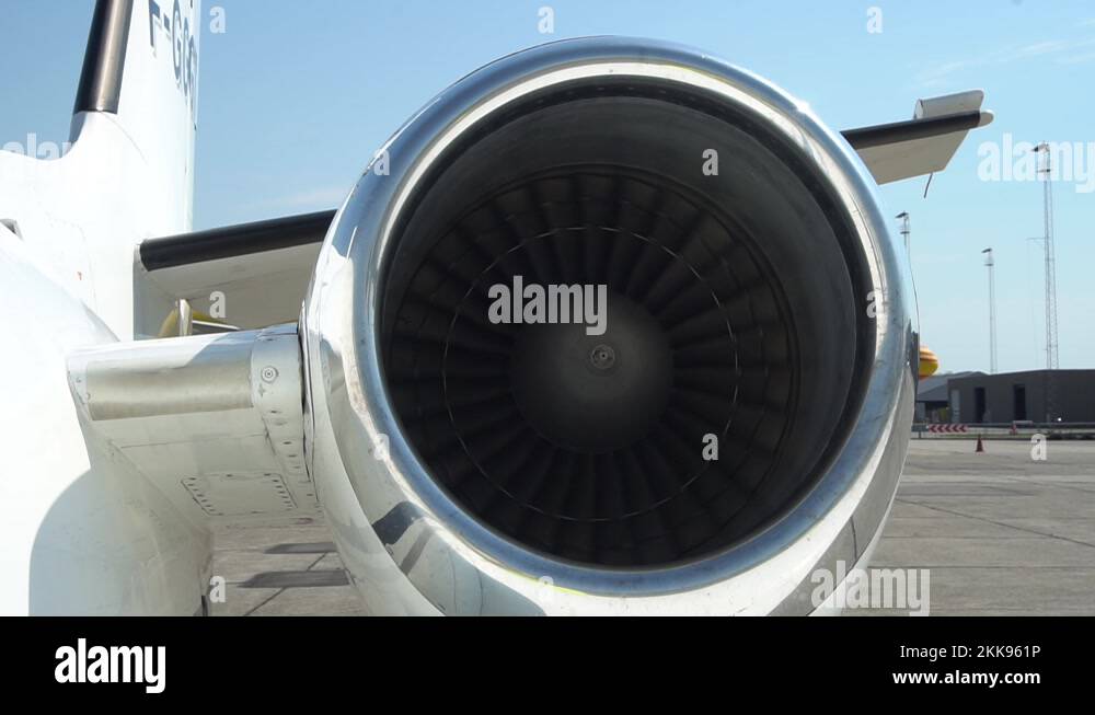 Jet engine on a small private jet. A Cessna Citation II with Pratt and ...