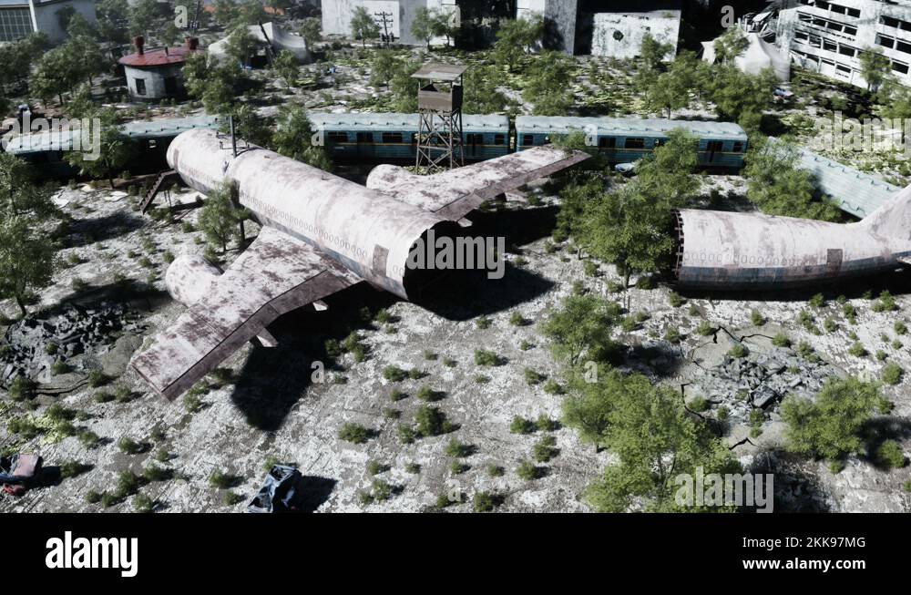 Apocalipse view. Armageddon. Realistic 4k animation Stock Video Footage ...