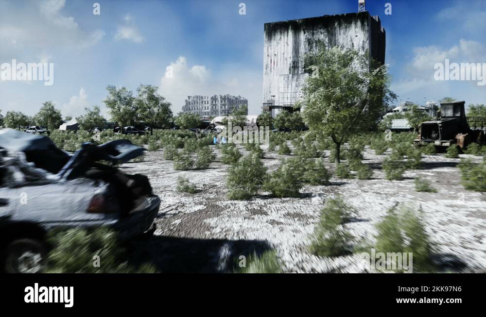 Apocalipse view. Armageddon. Realistic 4k animation Stock Video Footage ...