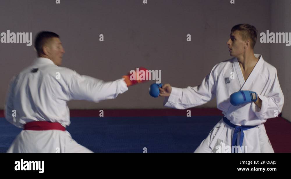 karate practice inside an indoor gym Stock Video Footage - Alamy