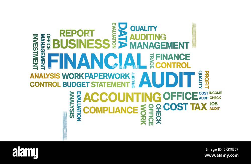 4k Financial Audit Animated Tag Word Cloud,Text Design Animation ...