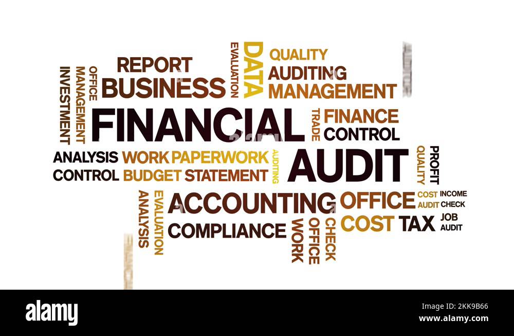4k Financial Audit Animated Tag Word Cloud,Text Design Animation ...