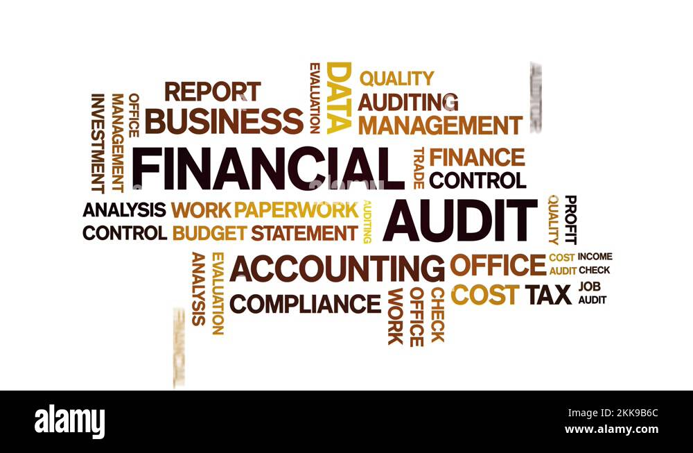 4k Financial Audit Animated Tag Word Cloud,Text Design Animation ...