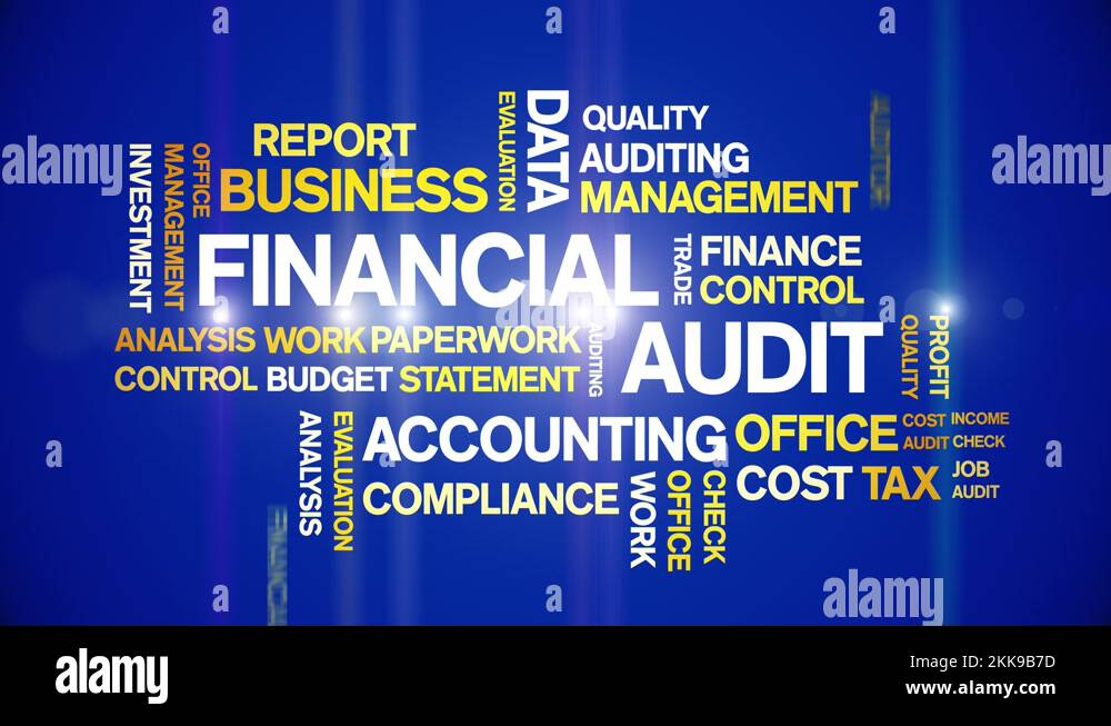 4k Financial Audit Animated Tag Word Cloud,Text Design Animation ...