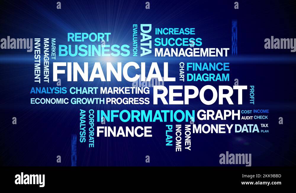 4k Financial Report Animated Tag Word Cloud,Text Design Animation ...