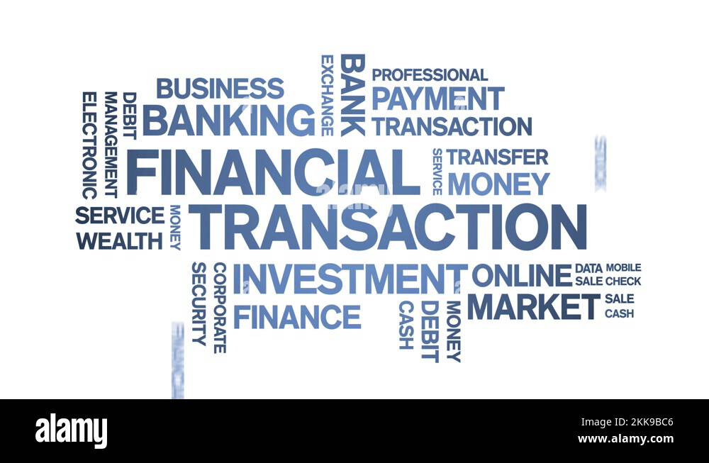 4k Financial Transaction Animated Tag Word Cloud,Text Animation ...