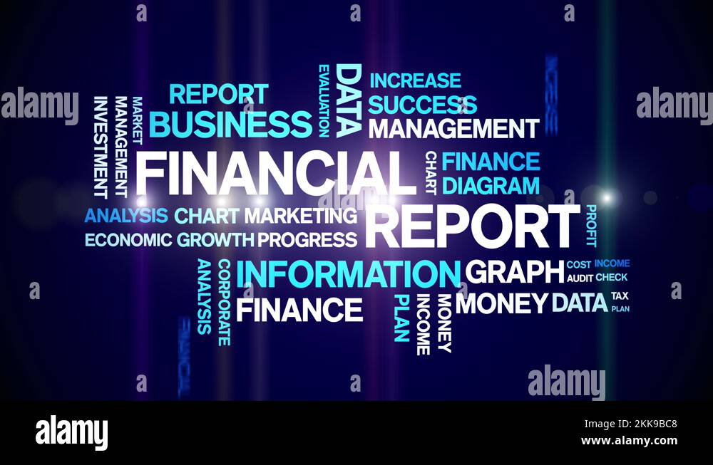 4k Financial Report Animated Tag Word Cloud,Text Design Animation seamless loop Stock Video ...