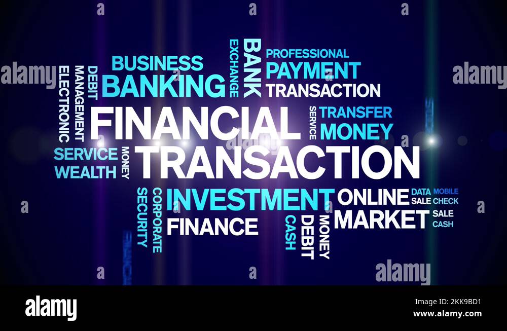 4k Financial Transaction Animated Tag Word Cloud,Text Animation ...
