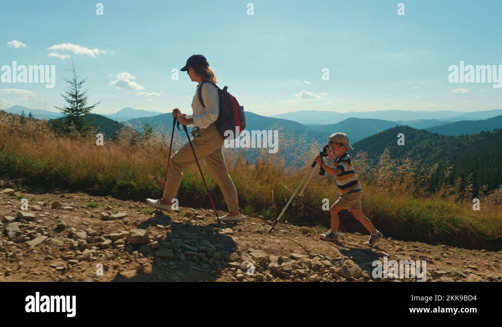 Child hike poles Stock Videos & Footage - HD and 4K Video Clips - Alamy