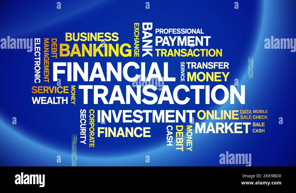 4k Financial Transaction Animated Tag Word Cloud,Text Animation ...