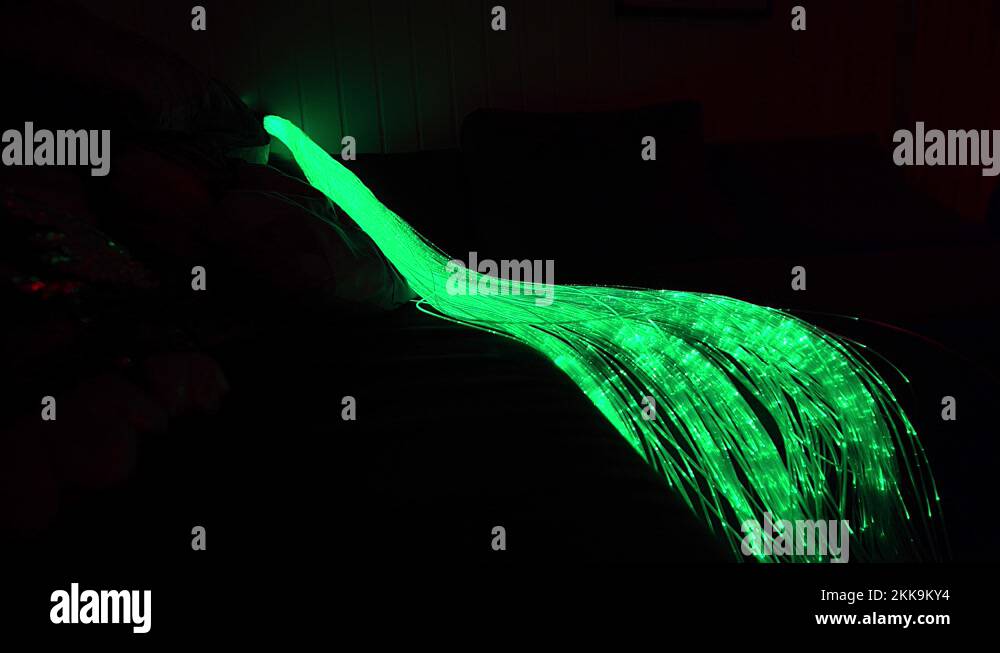 Dark room with fiber optic light changing color, Autism sensory ...