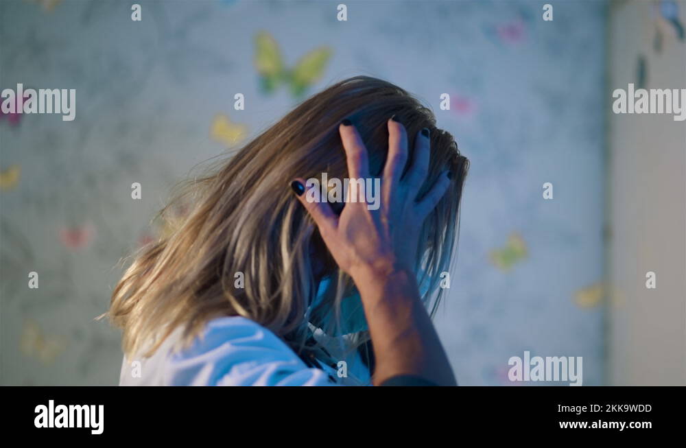 Angry tired doctor uses hands to express anger and sadness during home ...