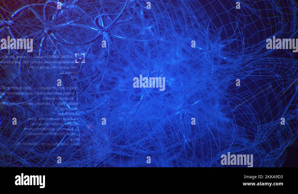 Blue Brain Artificial Intelligence Neural Network Stock Video Footage ...