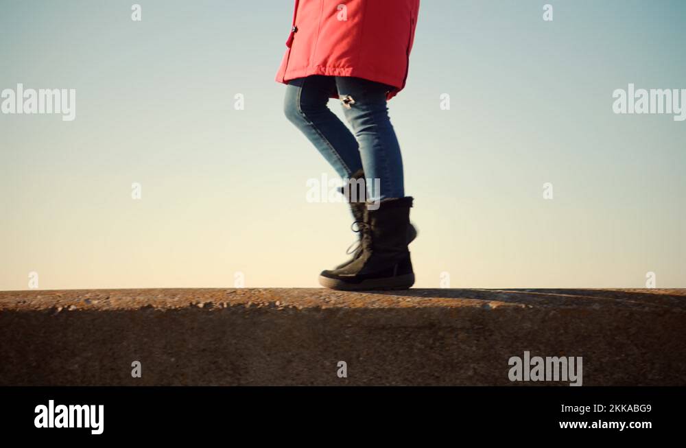 Stylish Woman Legs In Leather Shoes.Female Feet In Jeans And Shoes ...