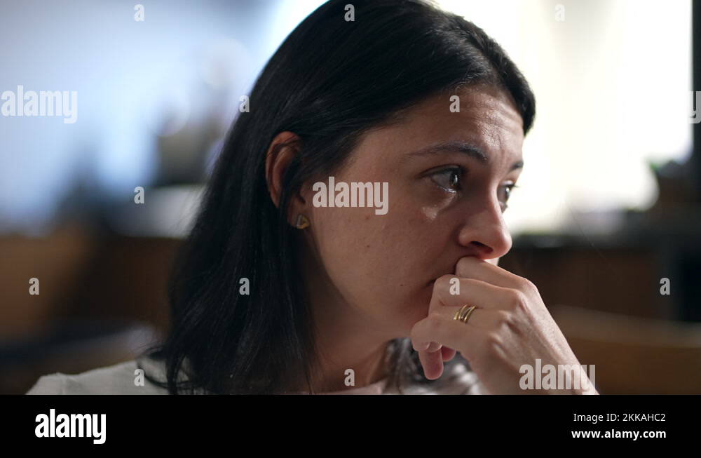 Close-up face showing concern and empathy talking with friend Stock ...