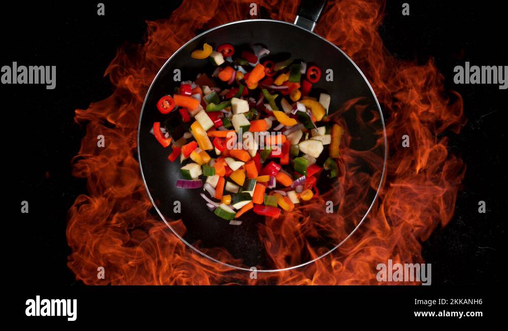 Chinese wok pan on fire Stock Videos & Footage - HD and 4K Video Clips ...