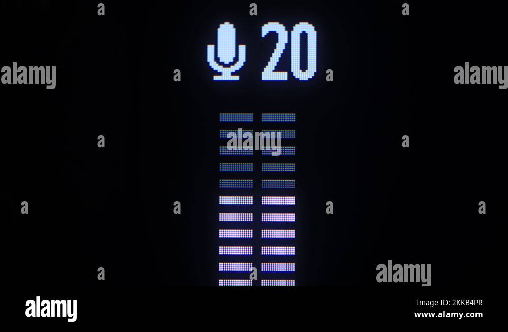 Microphone sound recording level on device screen Stock Video Footage ...