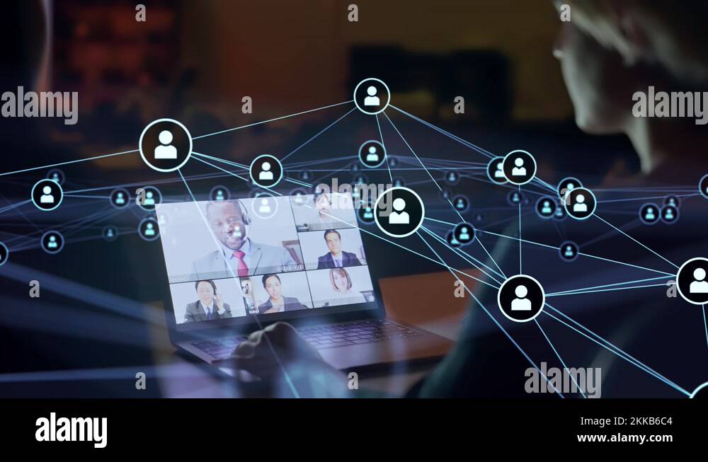 Video conference concept business communication Stock Videos & Footage ...