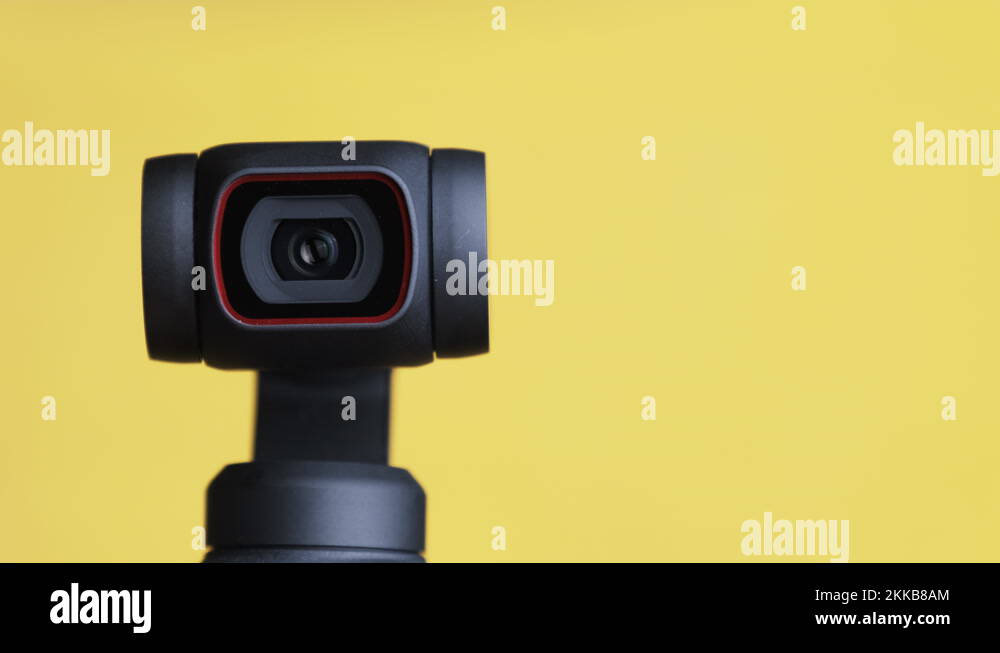 The Robotic Camera Rotates In Different Directions Security And Object Tracking Stock Video