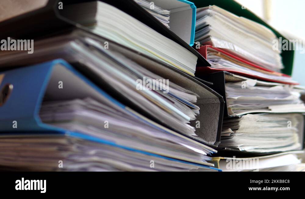 Pile files Stock Videos & Footage - HD and 4K Video Clips - Alamy