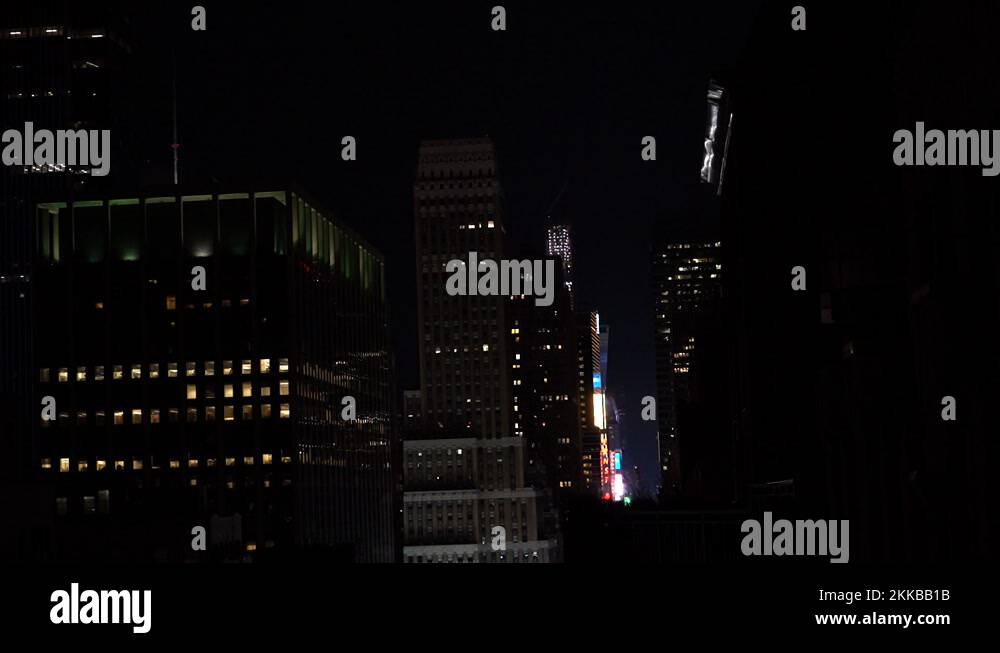 Times Square view from a rooftop Stock Video Footage - Alamy