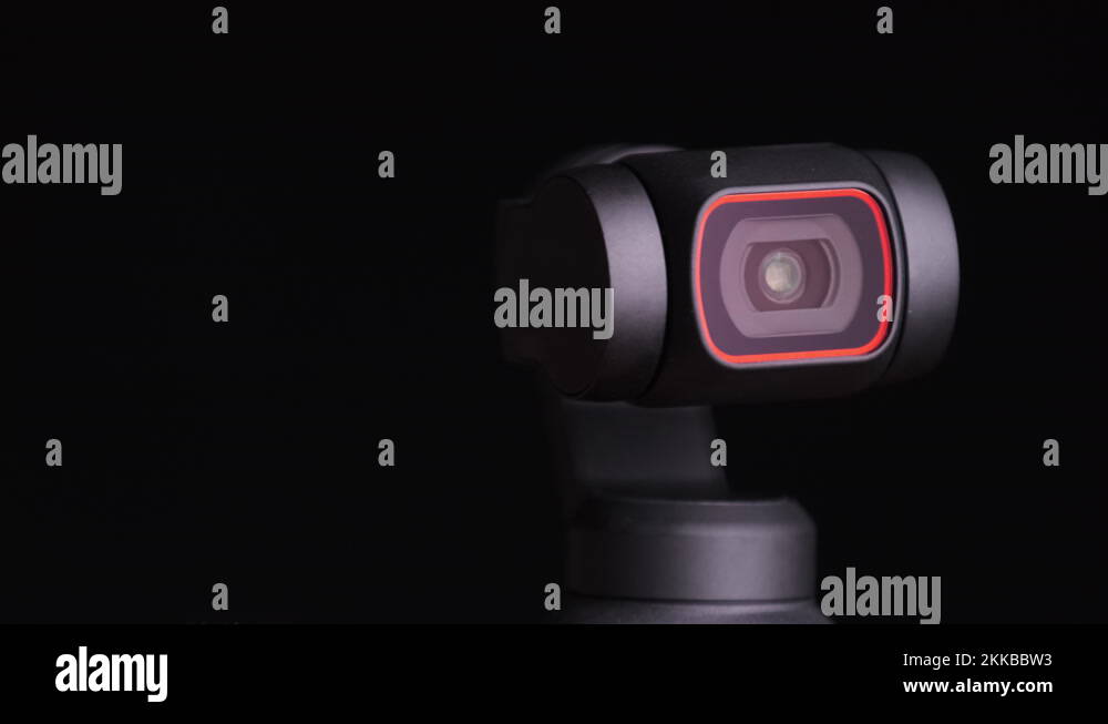 The Robotic Camera Rotates In Different Directions Security And Object Tracking Stock Video