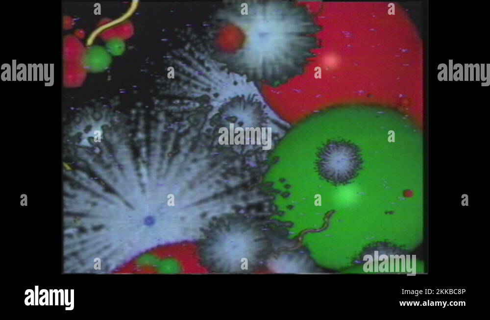 1990s: Computer animated particles and light waves fly around one ...