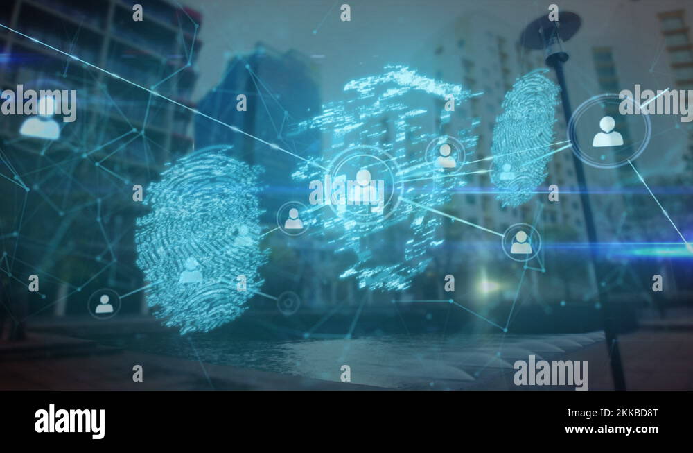 Animation network connections icons biometric Stock Videos & Footage ...