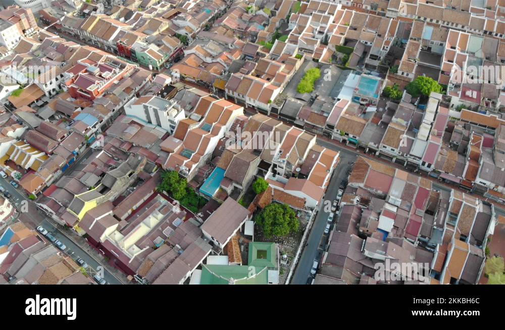 City Planning With Compact Small Buildings - Pan Right To Left Stock ...