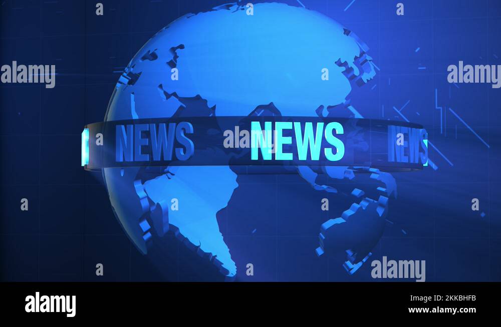 3D World News Background Loop Stock Video Footage - Alamy