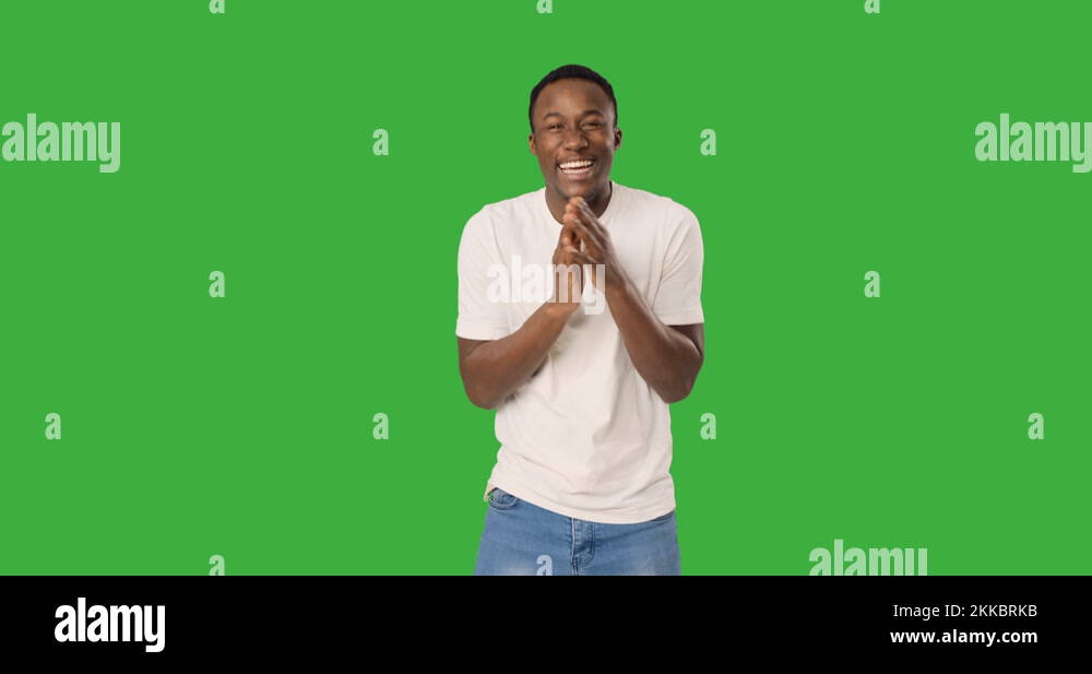 Happy man clapping hands and giving thumbs up gesture Stock Video ...