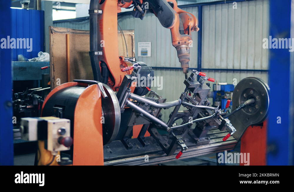 Bicycle body is getting manufactured and welded Stock Video Footage - Alamy