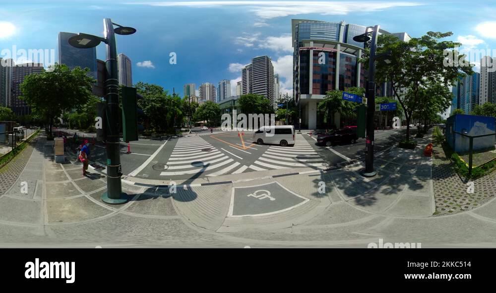 Manila, the capital of the Philippines with skyscrapers. Virtual ...
