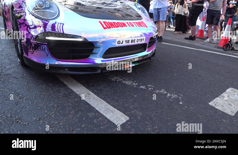 Porsche 911 Carrera S super car low pan right Gumball 3000 luxury ...